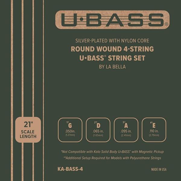 ウクレレベース(U・BASS)用の4弦セット。こちらの弦はメタルワウンド弦に慣れ親しんだプレーヤーにお勧めです。低めなテンション感の中にも正確なイントネーション、ウォームなトーンを奏でてくれる弦です。