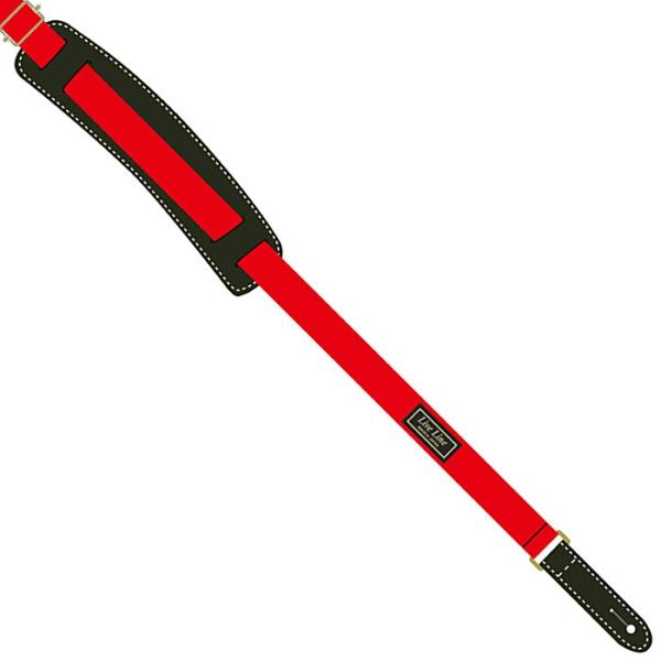 アクリルとコットンを混合したAC素材を採用した、レトロスタイル25mm幅ストラップ。ビニール素材によるエンドとショルダーパッドに替わり、新たに耐久性に優れたレザーを採用した高級感あふれるモデルです。長さ：100〜155cm