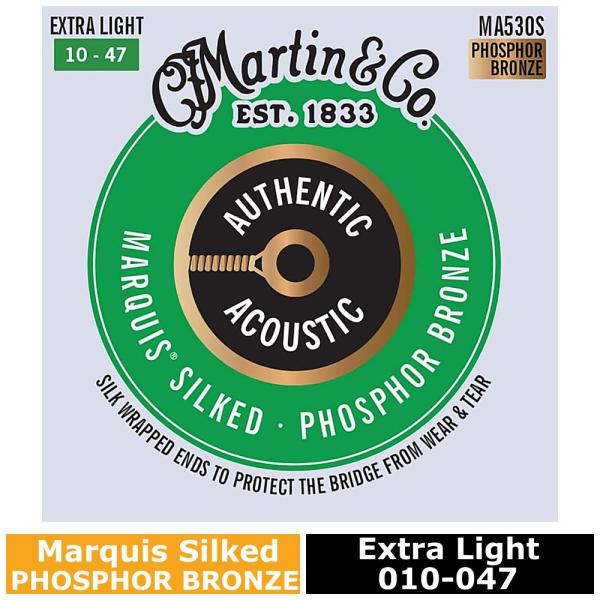 グリーンのパッケージの「マーキスシルクド弦」は、SP弦のボールエンド部をシルクでラッピングしたもので、例えばデリケートなヴィンテージ・ギターのブリッジ部を保護するのに最適な弦である。従来は芯線のメッキ加工にプラス・プレート（銅メッキ）とティ...