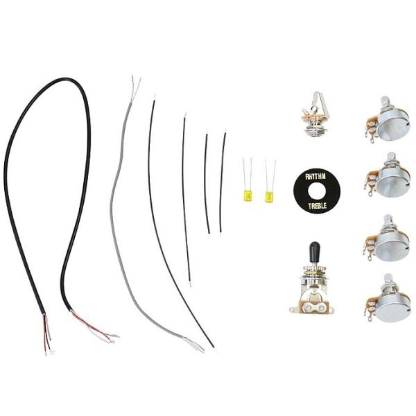 レスポール用のサーキット配線キットです。ミリ規格対応となります。