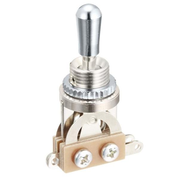 クロームメッキのメタルノブ、ナットが付属します。