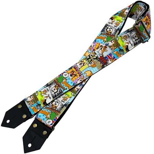 好評いただいているワンコ系ストラップに、ポップでかわいいアメコミ風のストラップが誕生しました。アメリカンコミック風の色使いとコマ割り。 種類ごとに描かれたカワイ過ぎるワンコ達。推しのワンコをみつけて是非可愛がってください。かわいい系のギター...