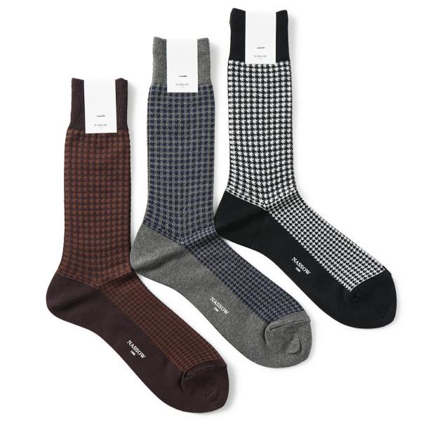 ブランド:NASSOW (ナッソー)品番:1242105カラー:00 BLACK / 12 DARK GREY / 70 BROWNサイズ:ONE(25-27cm)素材:綿・ナイロン・レーヨンソックス5点までのご注文はメール便（ネコポス）配...