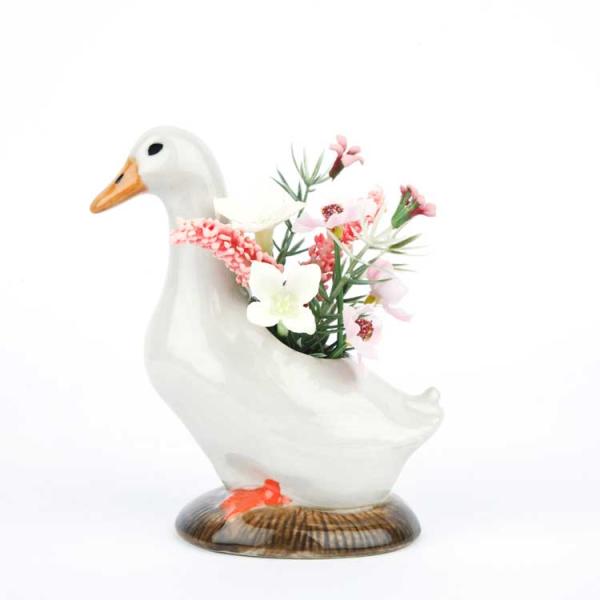 新商品!! PekinDuckBudVase アヒル 小花入れ 雑貨 グッズ 花瓶 インテリア 一輪挿し 北京ダック あひる おしゃれ おもしろ かわいい 海外 北欧 陶器 置物 プレゼント 誕生日 記念日 Quail Ceramics ク...