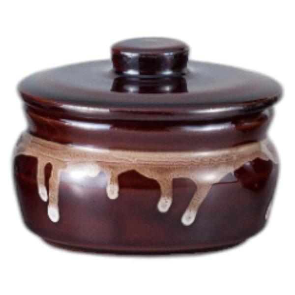 自家製の梅干しやキムチ、薬味などを小分けにして保存するのに便利な壺型の保存容器です。そのまま食卓に出せるデザイン性の高さが魅力。家庭用にはもちろん、ラーメン店さんなどの卓上漬物入れとしても人気の商品です。サイズ: 直径 8.4x高さ 6.7...