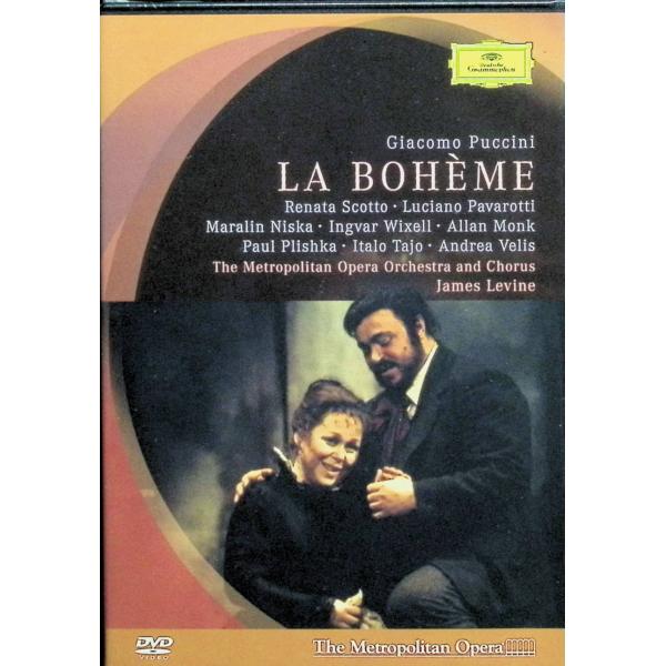 プッチーニ:歌劇《ラ・ボエーム》 [DVD] プッチーニ、指揮:ジェイムズ・レヴァイン、レナータ・スコット（ミミ）、ルチアーノ・パヴァロッティ（ロドルフォ）、メトロポリタン歌劇場JAN : DVD/ブルーレイ,演劇 / ミュージカル