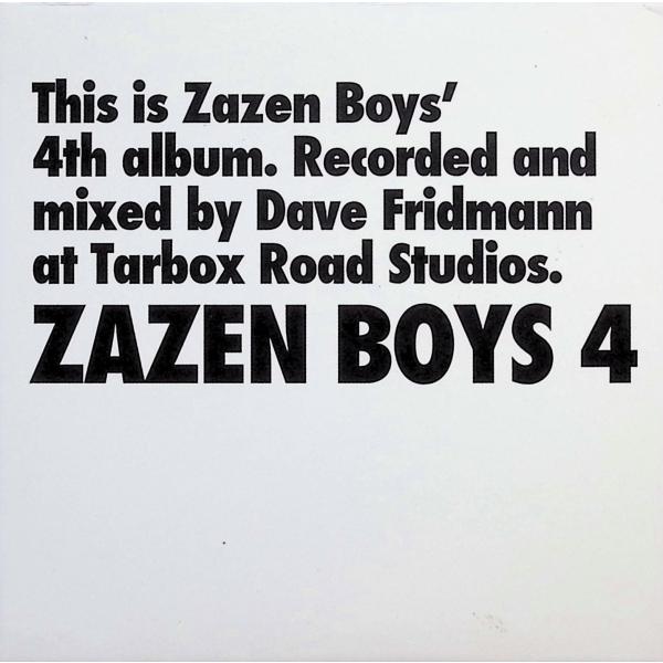 ZAZEN BOYS4（紙ケース） ZAZEN BOYSJAN/品番  4547292200115　インディーズ・メーカーBad Lands (jp)CD,邦楽
