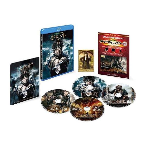 ホビット 決戦のゆくえ 3D&amp;2D ブルーレイセット(初回限定生産/4枚組/デジタルコピー付) [Blu-ray] マーティン・フリーマン、イアン・マッケラン、リチャード・アーミティッジ、監督ピーター・ジャクソン音声 /  日本語・...