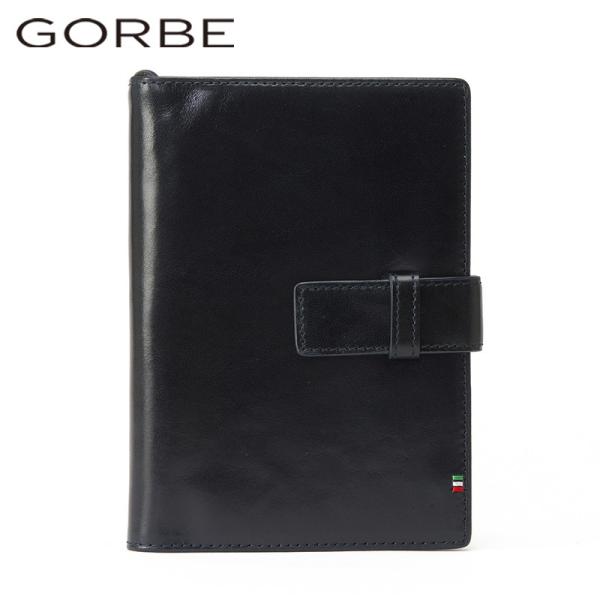 【商品名】ゴルべ GORBE イタリアンレザー手帳カバー A6サイズ【サイズ】タテ16.5cm×ヨコ12cm×マチ2.5cm(重量約135g)【素材】牛革（イタリア製ベジタブルタンニングレザー）、ポリエステル【色】ブラック　ブラウン　バーカ...