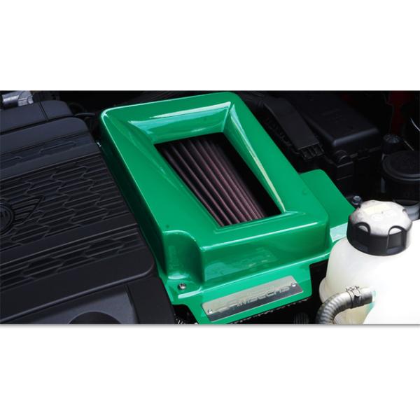 【特徴】・フィルターには信頼性の高いK&amp;N社製を採用。・純正エアクリーナーボックスを使用し、コンピューターの誤作動を解消。・エンジンルームを飾るアムゼックス・グリーンのケーシング。【適合】R55〜R59　クーパーS・JCW(N14エ...