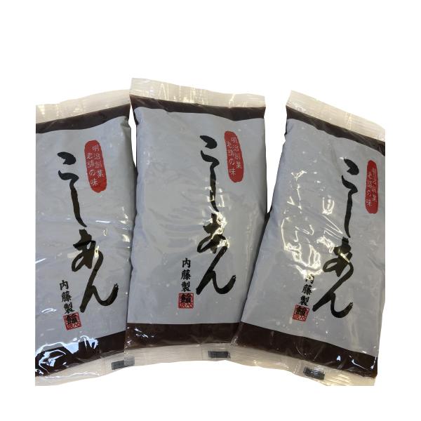 内容量 ： こしあん　４５０ｇ×３賞味期限 ：製造より４ヶ月（開封後は冷蔵にて約２週間）保存方法 ：冷暗所で保存してください。開封後は冷蔵保存してください。２週間以上保存する場合は冷凍保存をおすすめします。ご使用時にあわせて、自然解凍してく...