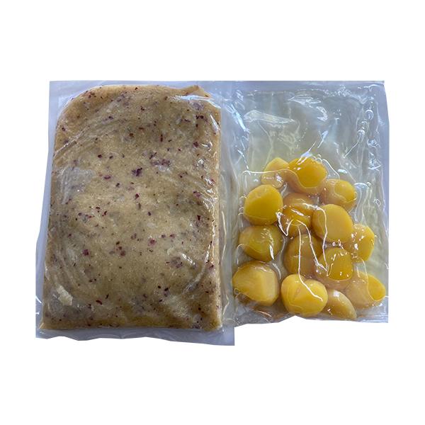 鳴門金時いもあん５００ｇ、栗甘露煮３００ｇがセットになっています！おせち料理にメール便（ポスト投函）送料無料でお届けいたします。代金引換の場合は、別途送料、手数料が発生いたしますのでご了承ください。■代引きご希望の場合の送料は■通常送料ー２...