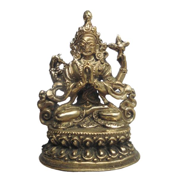 チベットで最も人気のある六字咒観音菩薩(チャングラ・レーシー)4つの腕を持ち、六字咒は、オーン・マ・ニ・パド・メー・フームの梵字六文字から構成される短呪。観世音菩薩の慈悲を表現した真言であるため、観音六字とも呼ばれています。この世の病苦難を...