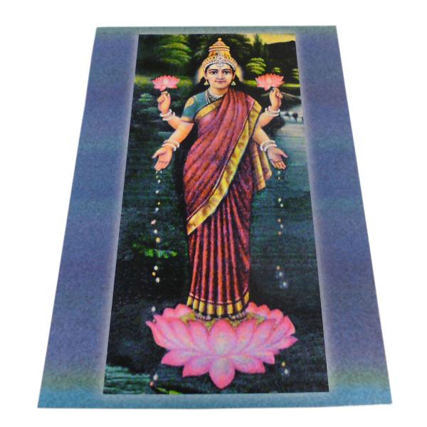 ヒンドゥー教の女神ラクシュミーラクシュミーは美.富.豊穣.幸運をつかさどる女神として知られています。■全体の大きさ縦:16.4cm 横:11cm重さ:6g■ご注意点アジアのポストカードです。経年劣化等により四隅の角がつぶれている裏面の薄い黄...