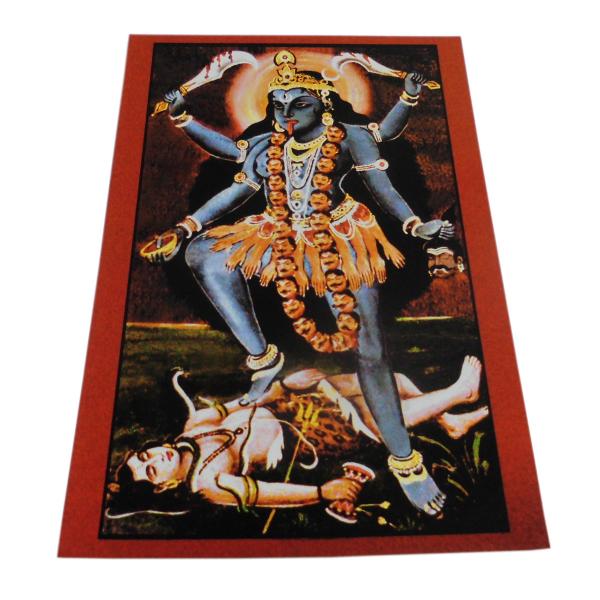 ネパールの神々のイラスト破壊と再生の神シバヒンドゥー教の女神カーリー■全体の大きさ縦:16.4cm 横:11cm重さ:6g■ご注意点アジアのポストカードです。経年劣化等により四隅の角がつぶれている裏面の薄い黄ばみが見られるものがあります。複...