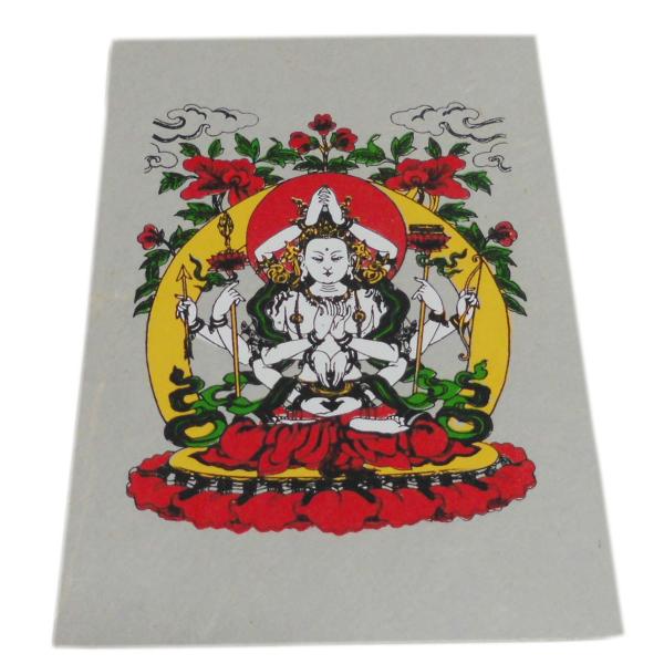 美しい仏画です手漉きロクタ紙に描かれたポストカードです。■全体の大きさ縦:16cm 横:11.5cm重さ:約6.9ｇ表・宛名面は手すき紙ですのでクオリティーは1枚1枚違いますランダムでお送りしますので予めご理解ご了承いただきます。■ご注意点...