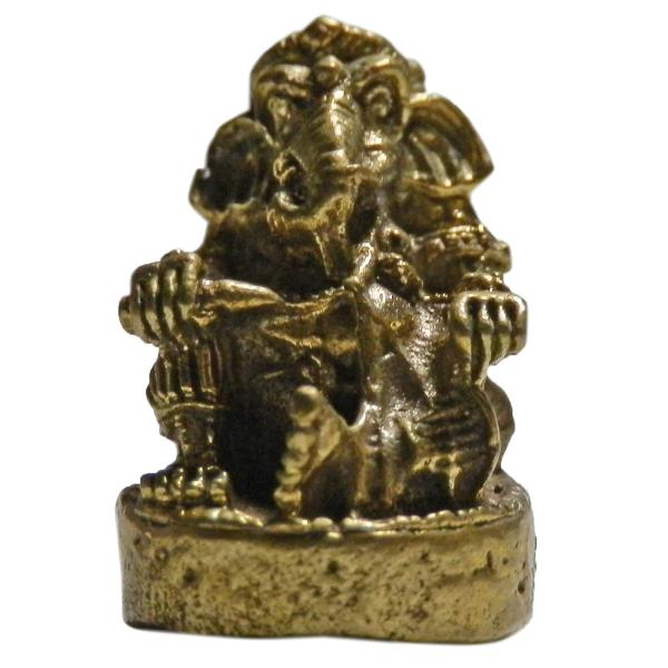 小さいガネーシャで、机の上にも置けますガネーシャ神は、象（ゾウ）の頭をした、大人気の幸運の神様です ■全体の大きさ全体の高さ・・2,2cm底(台座)の幅・・1,3cm 台座の高さ・・0,5cm仏像本体の高さ・・1,7cm重さ・・14g数ある...