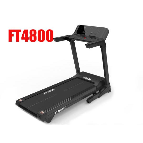 ルームランナー　家庭用MIRAGE FT4800ACは、家庭用ではめずらしい交流式（AC)モーター装備で耐久性が格段に上がりました。走行面も幅48cm長さ140cmと家庭用では最大級です。各種アプリ（Zwift/FIT-SHOW/Kinom...