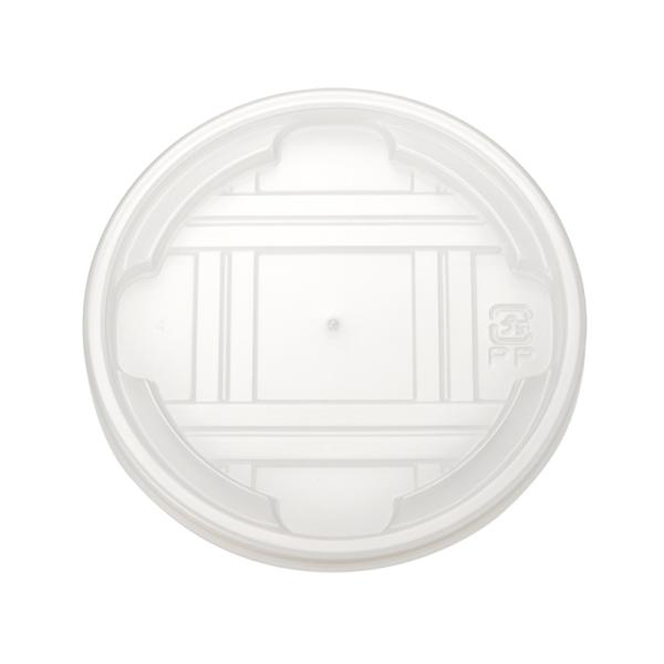 ■商品コード:4526■ご注文単位:100個■サイズ:直径96x高さ9mm■材質:PP(ポリプロピレン)■耐熱温度:110℃■針穴ありスープや味噌汁のテイクアウトにおすすめのCFカップ(95-270)専用の蓋です。本体容器にしっかりハマり、...