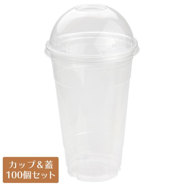 ■商品コード:601825520161032■ご注文単位:100個■プラカップサイズ:口径98mmx高さ155mm■ドーム蓋(高さ):約40mm■容量:710ml■入数:プラカップ(50個x2パック)　　 　:リッド(50個x2パック)テイ...