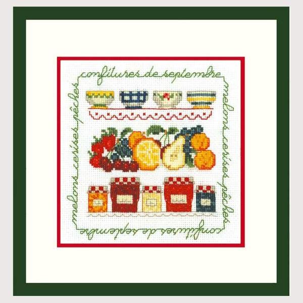 サイズ：約10.5×10.5cmキット内容：刺繍布、刺繍糸、針、図案、簡単な日本語説明書付き刺繍布：コットンアイーダ 18カウント （1cmに7目） 難易度：中級者向き クロスステッチ額はキットに含まれていません。