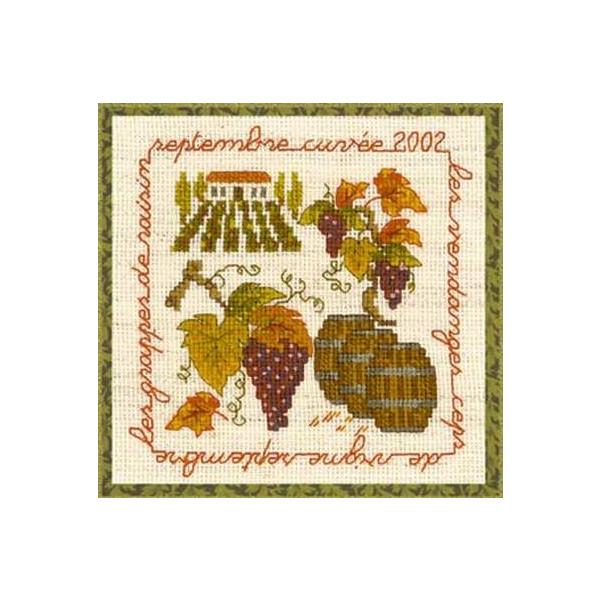 サイズ：約10.5×10.5cmキット内容：刺繍布、刺繍糸、針、図案、簡単な日本語説明書付き刺繍布：コットンアイーダ 18カウント （1cmに7目） 難易度：中級者向き クロスステッチ額はキットに含まれていません。