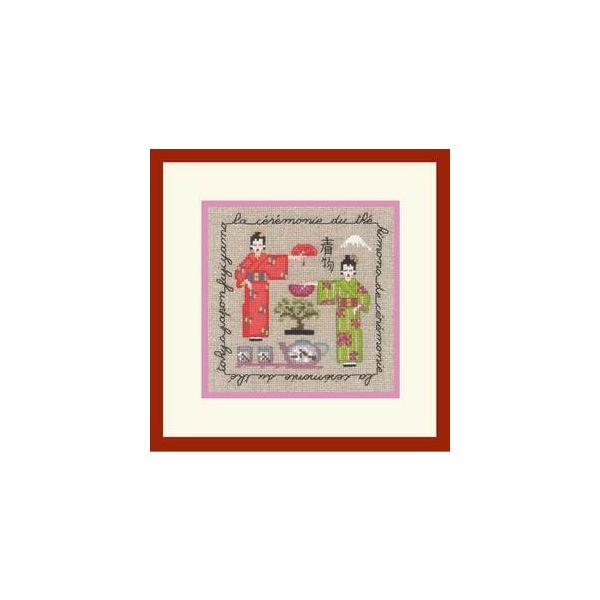 サイズ：約11.5×11.5cmキット内容：刺繍布、刺繍糸、針、図案、簡単な日本語説明書付き刺繍布：リネンアイーダ　　1cmに7目　18カウント難易度：中級者向き クロスステッチ額はキットに含まれていません。