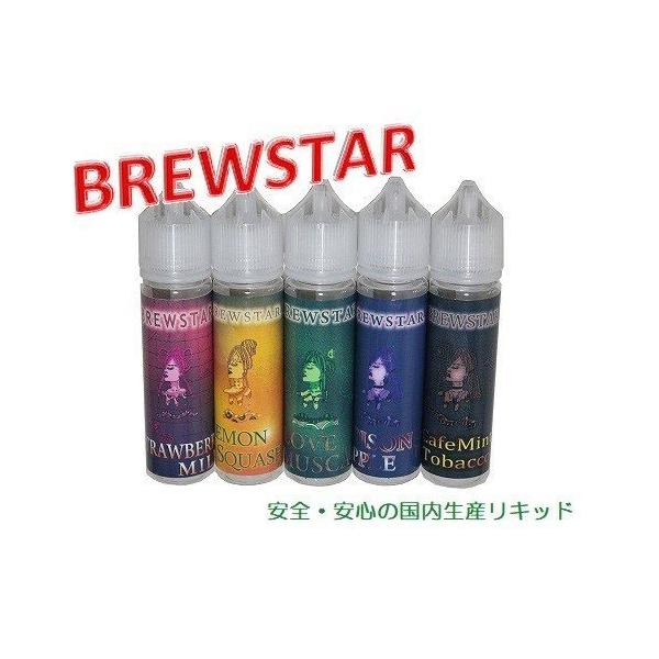 商品名 　: BREWSTAR（ブリュースター）電子たばこ用リキッド ニコチン無し販売数量 : 60ml（1本） ニコチン： 0mg（ゼロ）成 分   :  味重視タイプ PG50%VG50%　爆煙重視タイプ PG30%VG70%販売個数：...