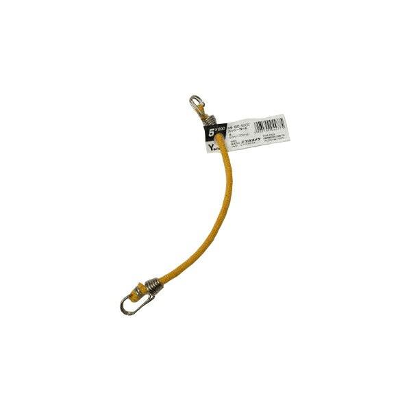 仕様品番：BC-5202色・柄：黄色製品サイズ：5mm×200mm線径：5mm材質ゴム（内側）：天然ゴム材質被覆（外側）：ポリエステル材質金具：スチール伸長限度：全長の1.7倍以内質量：13g製造国：インドネシア●両端に引っ掛け金具付き丸ゴ...