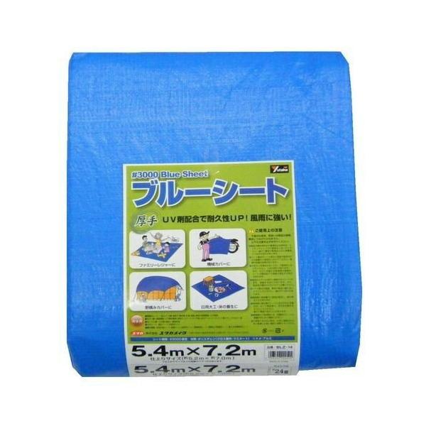 仕様品番：BLZ-14色・柄：ブルー規格：5.4m×7.2m仕上げサイズ：5.24ｍ×7.04mハトメ間隔：約90cmハトメ内径：12mmハトメ個数：28個厚み：約0.22mm目安の大きさ：24畳材質シート：ポリエチレン材質ハトメ：アルミ質...