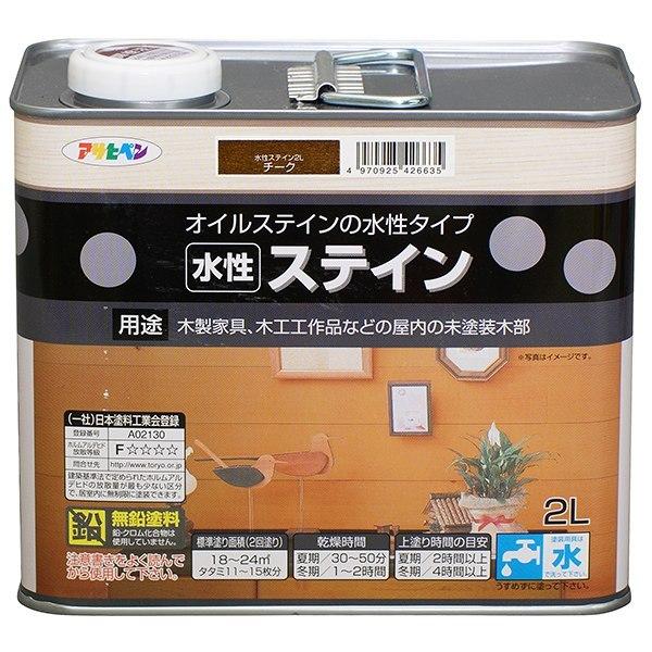 オイルステインの水性タイプシックハウス対策品　F☆☆☆☆工作・ホビー特長●浸透性に優れ、美しい木目に仕上がります（特殊顔料使用）●上塗りが不要です。そのまま仕上げることが出来ます●保護の目的でラッカー系、ポリウレタン系ニスの上塗りも可能です...