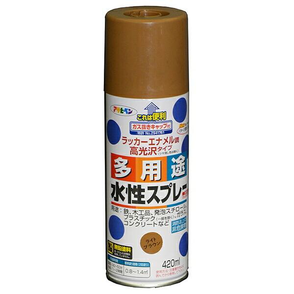 ラッカーエナメル調高光沢タイプの水性多用途スプレー（ツヤ消し色は除く）安全ガス抜きキャップ付き（特許 No,2941761）特長●タレにくく、きれいに仕上がります●油性塗料や、発泡スチロールに塗っても下地を侵さず、いろいろな素材に使用できま...