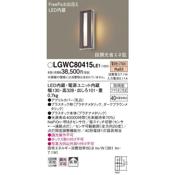 LED内蔵、電源ユニット内蔵