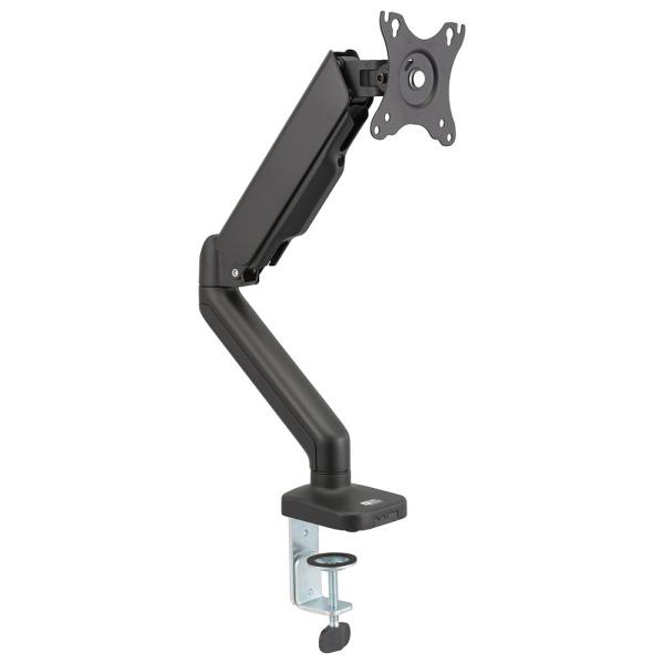 【 特 長 】<br>● パソコンモニターの角度、高さが調整できます<br>● 軽い力でモニターを自由に動かせるガススプリング式<br>● デスク上のスペースの有効活用に<br>● クランプタ...