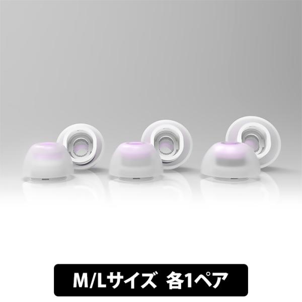 【発売日：2024年11月29日】ブランド名：LEPIC商品名/型番：nuon voice+ for AirPods Pro / M・L size set (M 1pair + L 1pair)色：クリアJAN：8809735340786発...