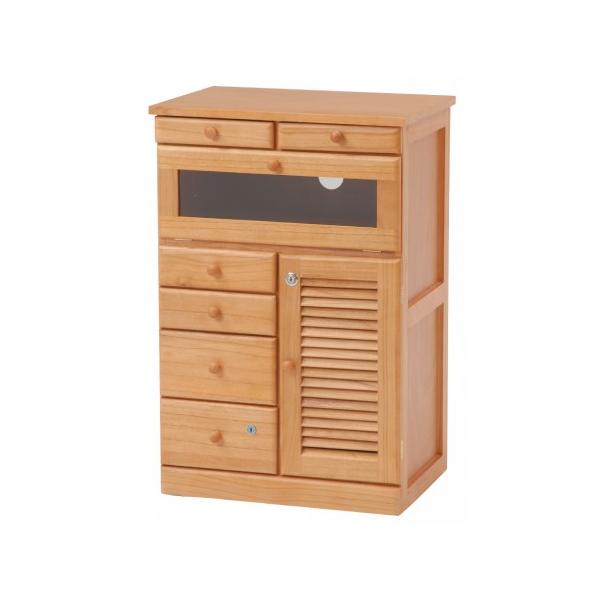 ●多引出しのＦＡＸ台　隠しキャスターがついているので移動もラク　鍵付き