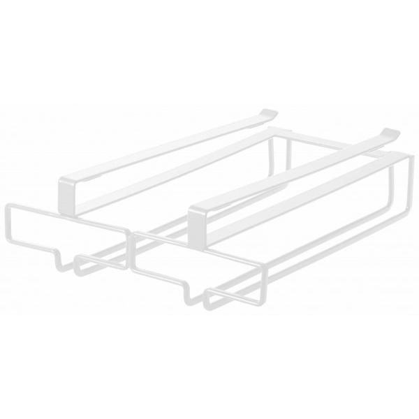 ●キッチン吊戸棚に取り付けるだけ。ワイングラスとシャンパングラスも収納可能。