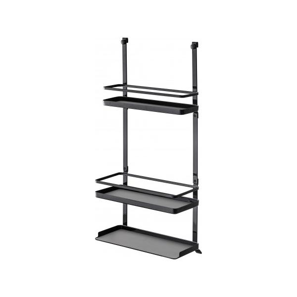 ●レンジフードに引っ掛けるだけ。スパイスや調味料の収納スペースに！●使いたいときにサッと使える便利な大容量３段ラック！塩　コショウ　オイルなど、よく使う調味料を手元に収納できるトレー。　各段には滑りにくいシリコーンマット付き。汚れてもサッと...