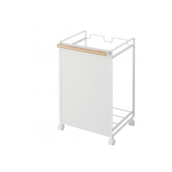 ●レジ袋を隠して分別できるスタイリッシュな分別ダストワゴン。●瓶　缶　ペットボトルなどを分別できます。お手持ちのコンビニやスーパーのレジ袋を引っ掛けてお使いいただけます。キャスターが付いているので、袋の取り外しやお掃除の際の移動もスムーズです。