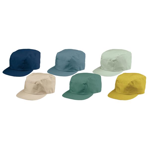 【工場作業に必須の作業用帽子】水や汚れをはじく撥水加工を施したソフトツイル素材を使った作業帽キャップ。ワーキングカラーを採用した6色展開で、統一感あふれるワークスタイルにまとめ上げることができます。帽子正面には名札差しポケットがついてます。...