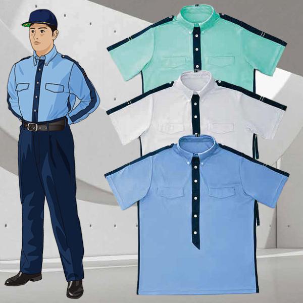 【ポイント】吸汗速乾・ＵＶカット・接触冷感で暑い日に最適！【High-Tachibana】の男女兼用半袖ボタンダウンポロシャツ！抗菌加工・消臭テープ・ストレッチ素材とハードな警備業をアシストしてくれる一着！両サイドの配色部分はメッシュ仕様と...