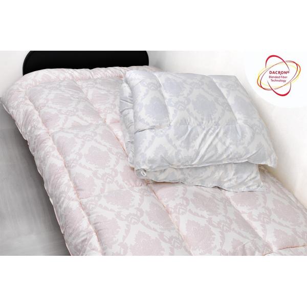 ダクロン 中わた使用 掛けふとん　側生地にナノ繊維のマシュマロタッチ「 SOVRANO COVER FIT 」(ソヴラーノ カバーフィット)生地を使用しています。格別の肌ざわりです。SOVRANO COVER FIT / 側生地　このふとん...