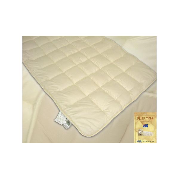 ■ウール100% 増量ベッドパッド■ベッドで使用する薄い敷ふとんです◆オーストラリアウール100%の中わた。最適品質のウールのみを厳選。◆アルティマニットの側地は肌あたりがよく、吸水シートとドライシートの2層構造により素早く水分を吸収します...
