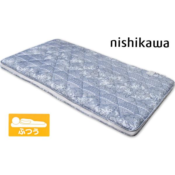 西川 合繊敷きふとん(合繊固わた使用)● 安心の西川品質です。　　● 周囲のマチ部分は通気性のよいメッシュ地を使用。　　● ふっくら弾力のあるクッション性で、しっかり体を支えます。※「シングルサイズ(105cm×215cm)用の敷きふとんカ...