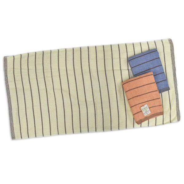 綿100バスタオル (832匁)ふだん使いにおすすめのバスタオル。綿100％甘撚り糸使用で吸水性に優れています。※各色在庫限りとなります。サイズ約60×120cm、約260g生地・素材綿100％(甘撚り)Made in Chinaカラー5 ...