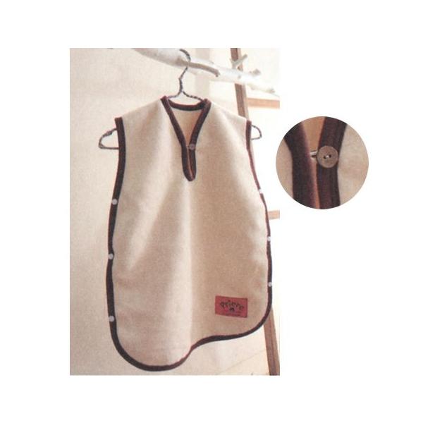 ベビー用フリーサイズ( 0才から3才になるくらいまで )　胸元にボタン、両脇にスナップボタンがついた、あたたかくシンプルなデザインのスリーパーです。良質のオーガニック綿を古くからの毛布の産地 泉大津で仕立てました。　おふとんだけでなく、起き...