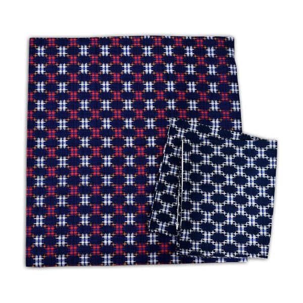 ● 綿100％ プリント生地　● 洗濯機で洗えます。　・和風カジュアル。おしゃれな網目かすりデザインです。 … /サイズ：55cm×59cm、銘仙判/生地・素材：綿100％/：ファスナー付、