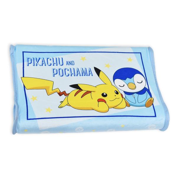 ジュニア低反発枕 「ポケットモンスター」 　ピカチュウ、 ポッチャマ（ペンギンポケモン）◆ お子さまに大人気のキャラクターまくら。◆ 子ども向けキッズサイズの低反発ネックピロー。（ ４才頃からを目安に使ってください。）まくら本体は低反発ウレ...