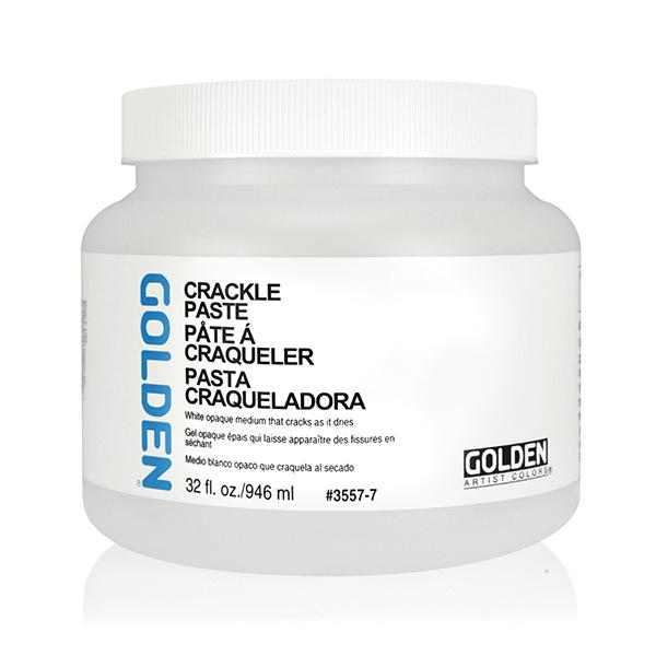 GOLDENは、とても多くのメディウムやジェッソなどを取り揃えております。それらは、絵具の粘性や艶、乾燥速度の調整をしたり、マチエールを変化させたりすることで、作品の新たな表現を可能にします。クラックルペーストは、粘度の高い不透明な素材で、...