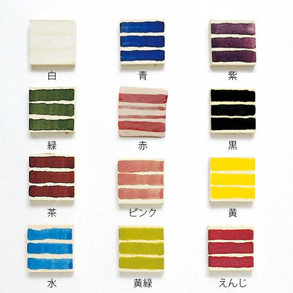 楽焼き下絵の具A 粉末150gの全12色セットです。のりが入っていますので、水で溶くだけでそのまま彩色できます。 彩色後、透明釉を上掛けして焼成して下さい。焼成温度・・・・850〜880℃ 《下絵の具の特性》 粘土・釉薬との相性によって、変...